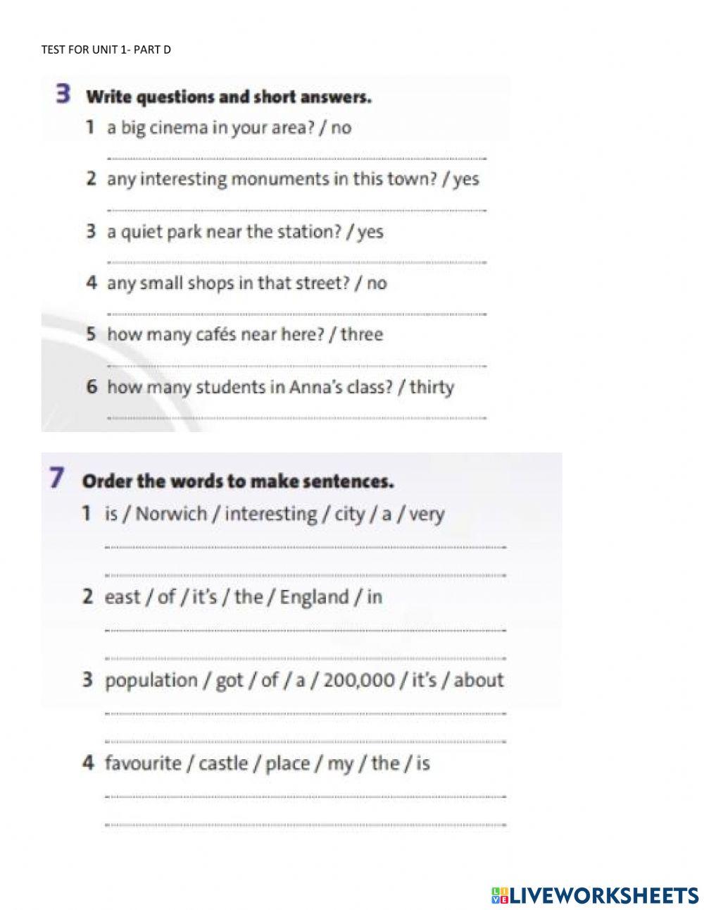 G6 unit 1 d 1533964 | thanhuyen114311 | Live Worksheets