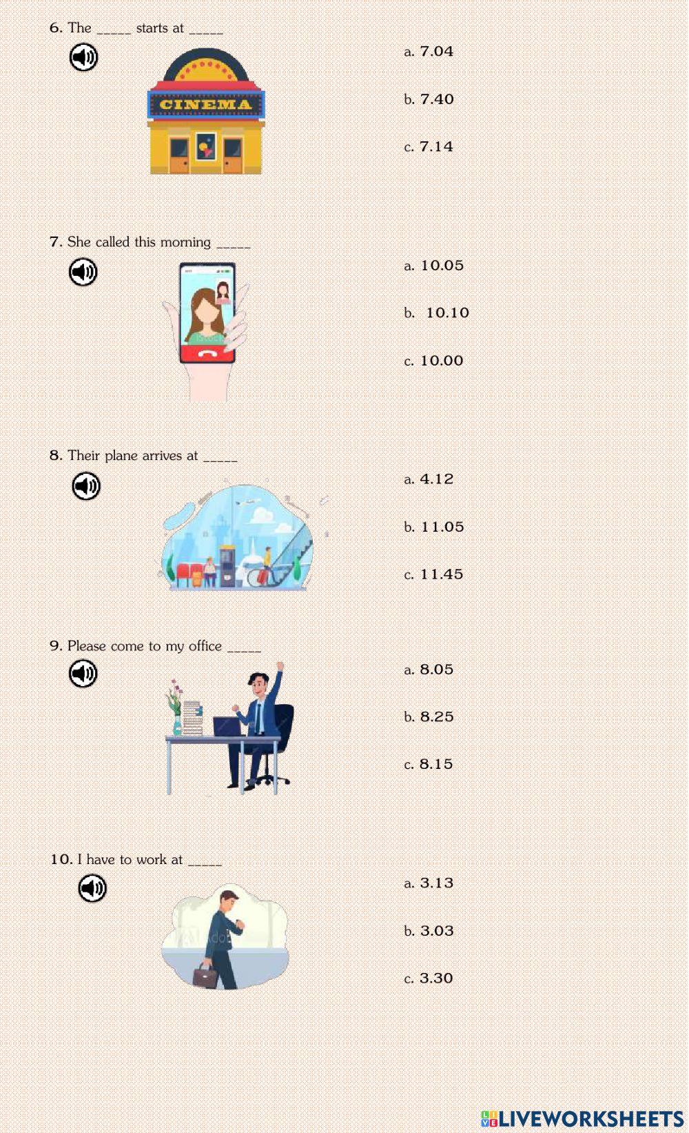 What time is it? | Rekno Wulan Sari | Live Worksheets