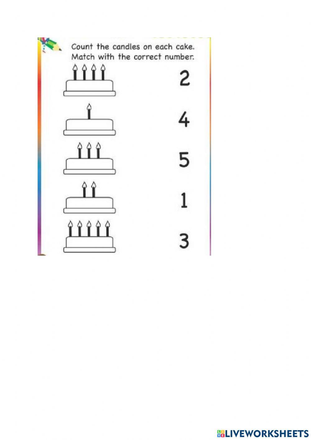 Counting online exercise for playschool | Live Worksheets