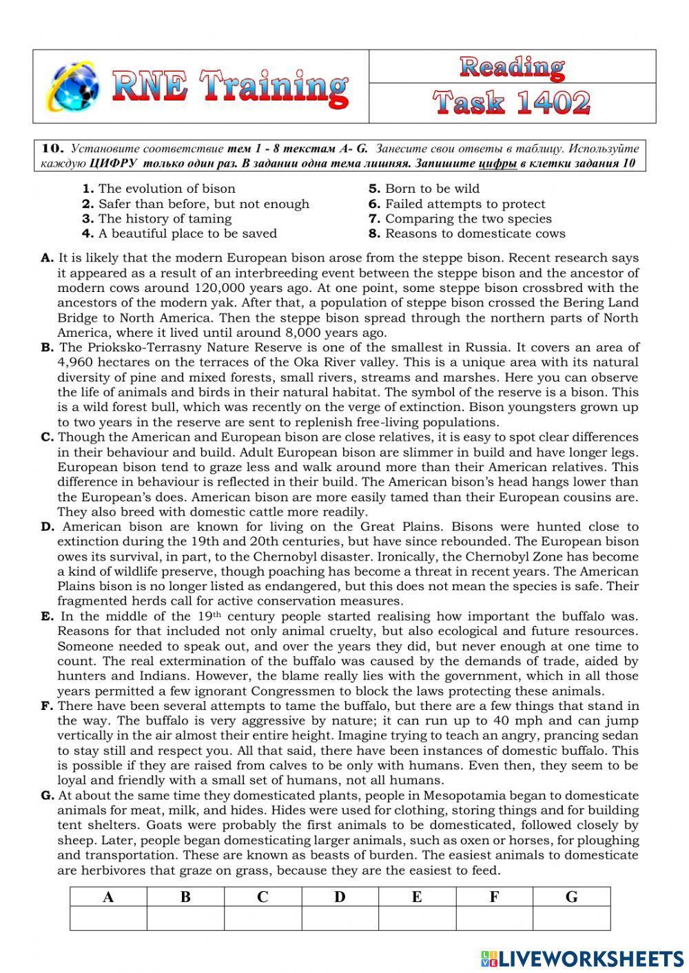 RNE Practice Reading 1402 worksheet | Live Worksheets
