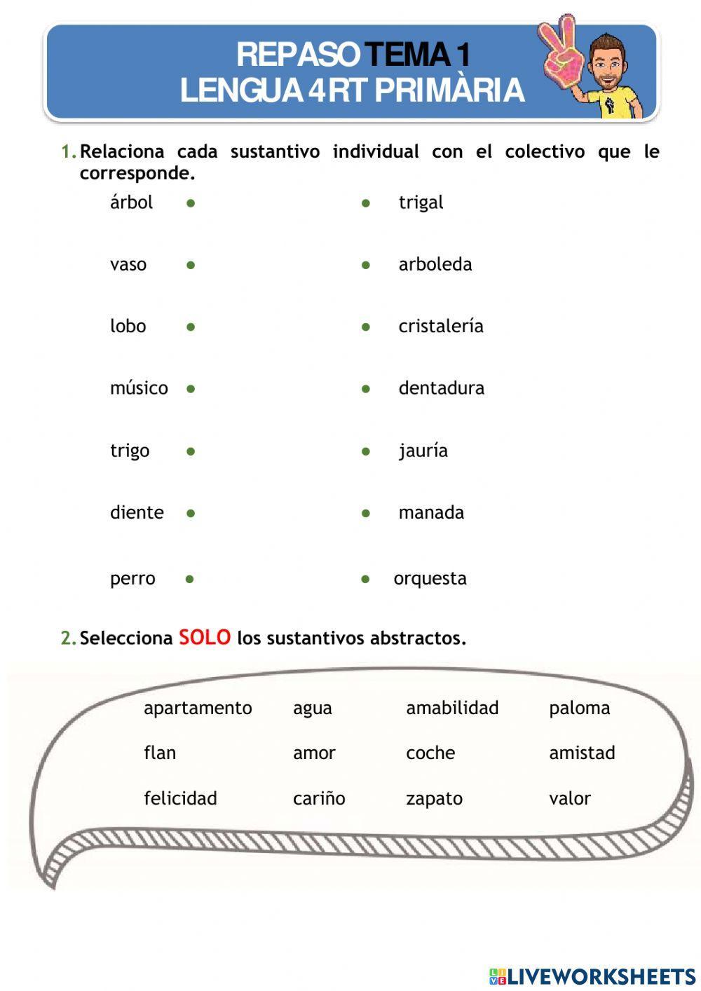 Ficha Repaso T1 Castellano 4º 1536674 | Marc Tormo | Live