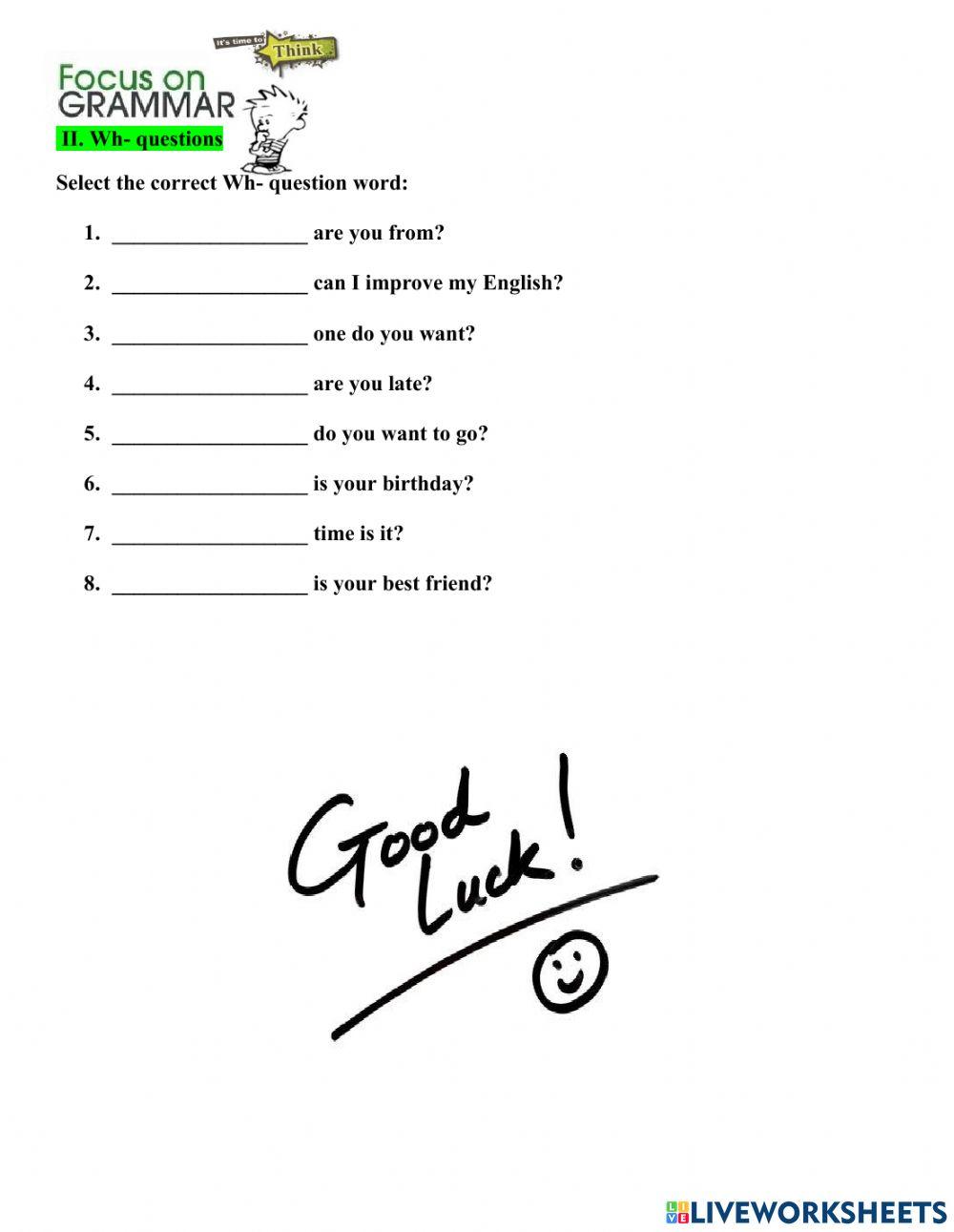 Worksheet 3 WH Questions Online Exercise For Live Worksheets worksheet-3-wh-questions-online-exercise-for-live-worksheets