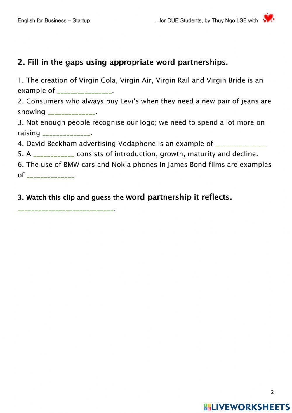 1538542 | Brand management | TAKD | LiveWorksheets