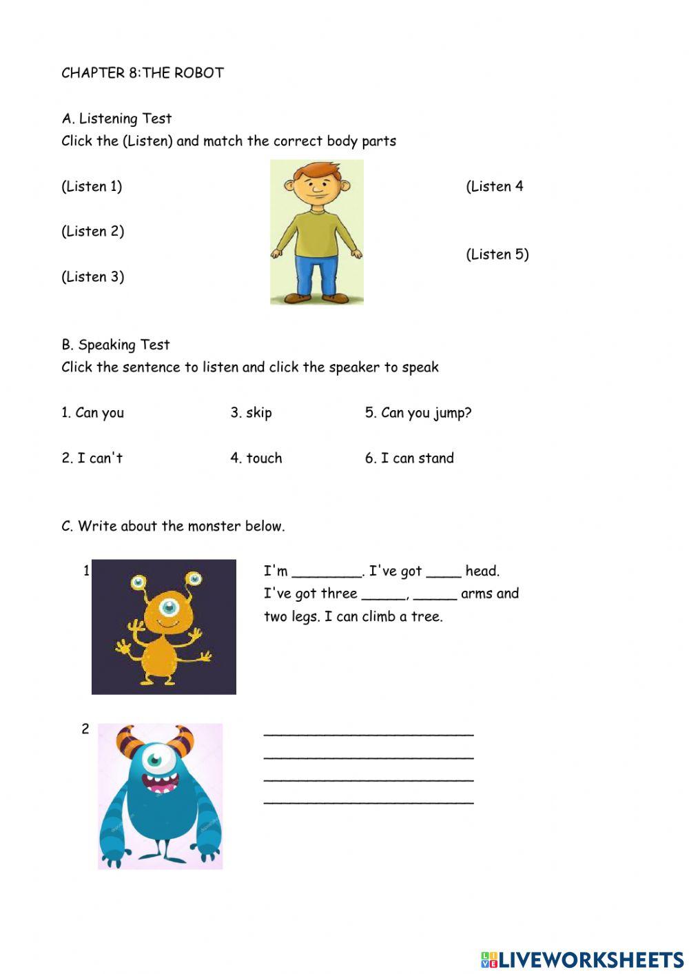 Supermind Year 2 Ujian Chapter 8 The Robot worksheet | Live Worksheets