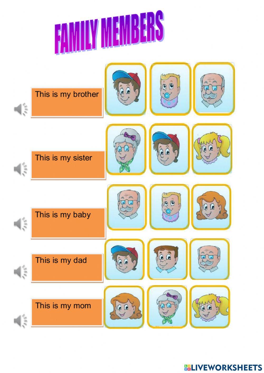 1539174 | Family members | Trang2311 | LiveWorksheets