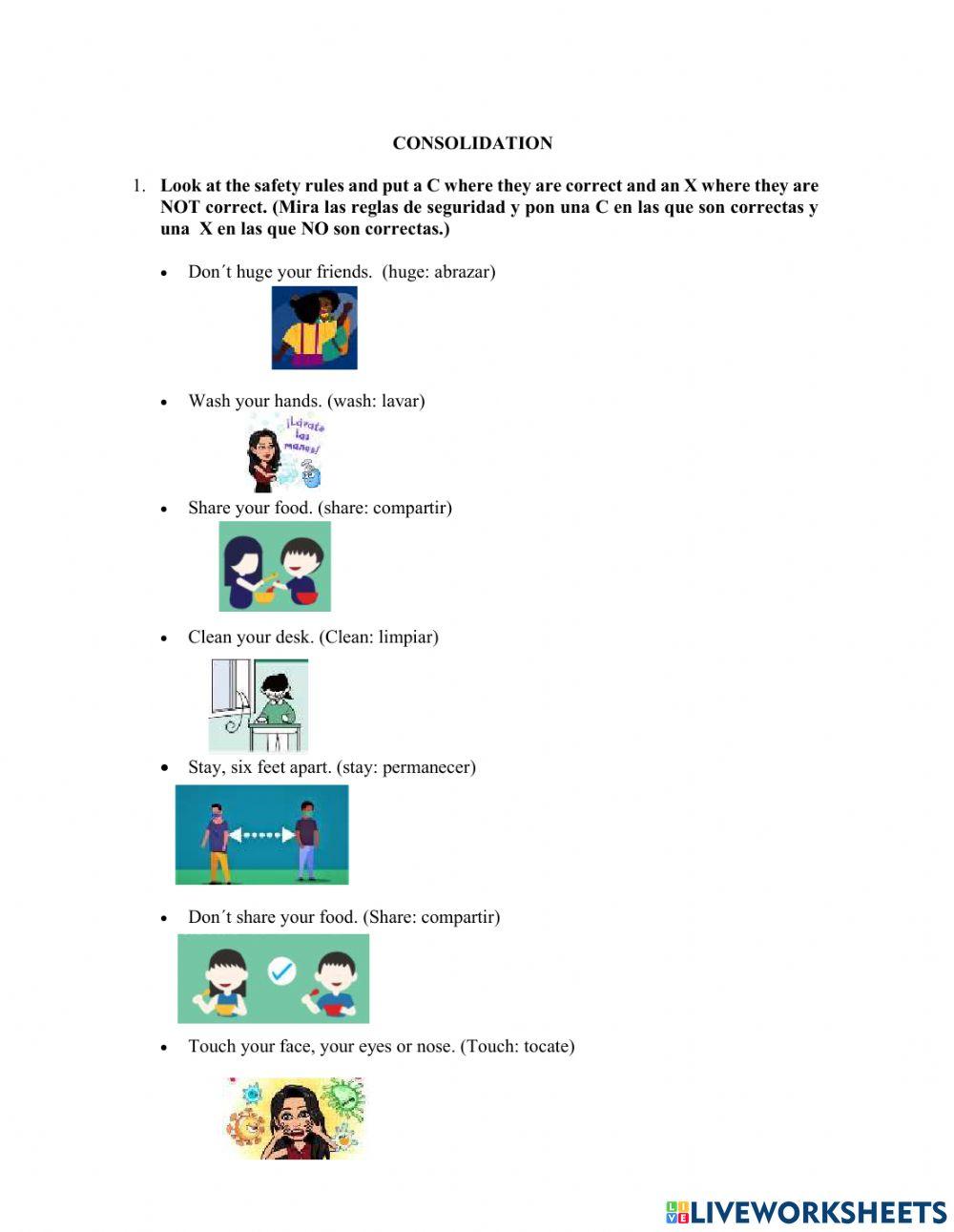 Return safe worksheet | Live Worksheets