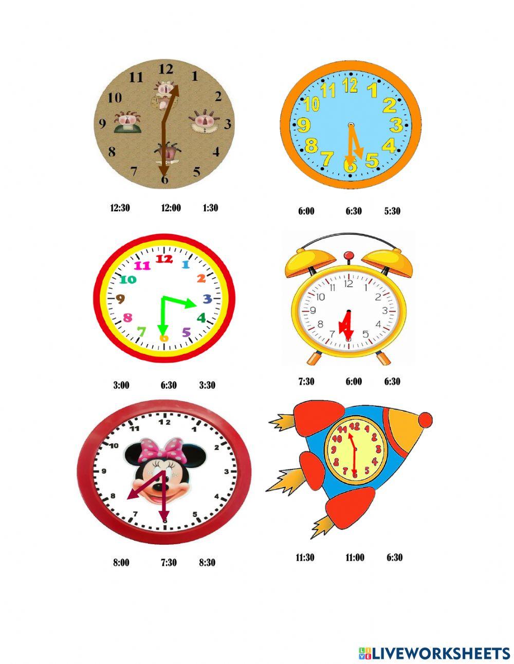 La media hora worksheet | Live Worksheets