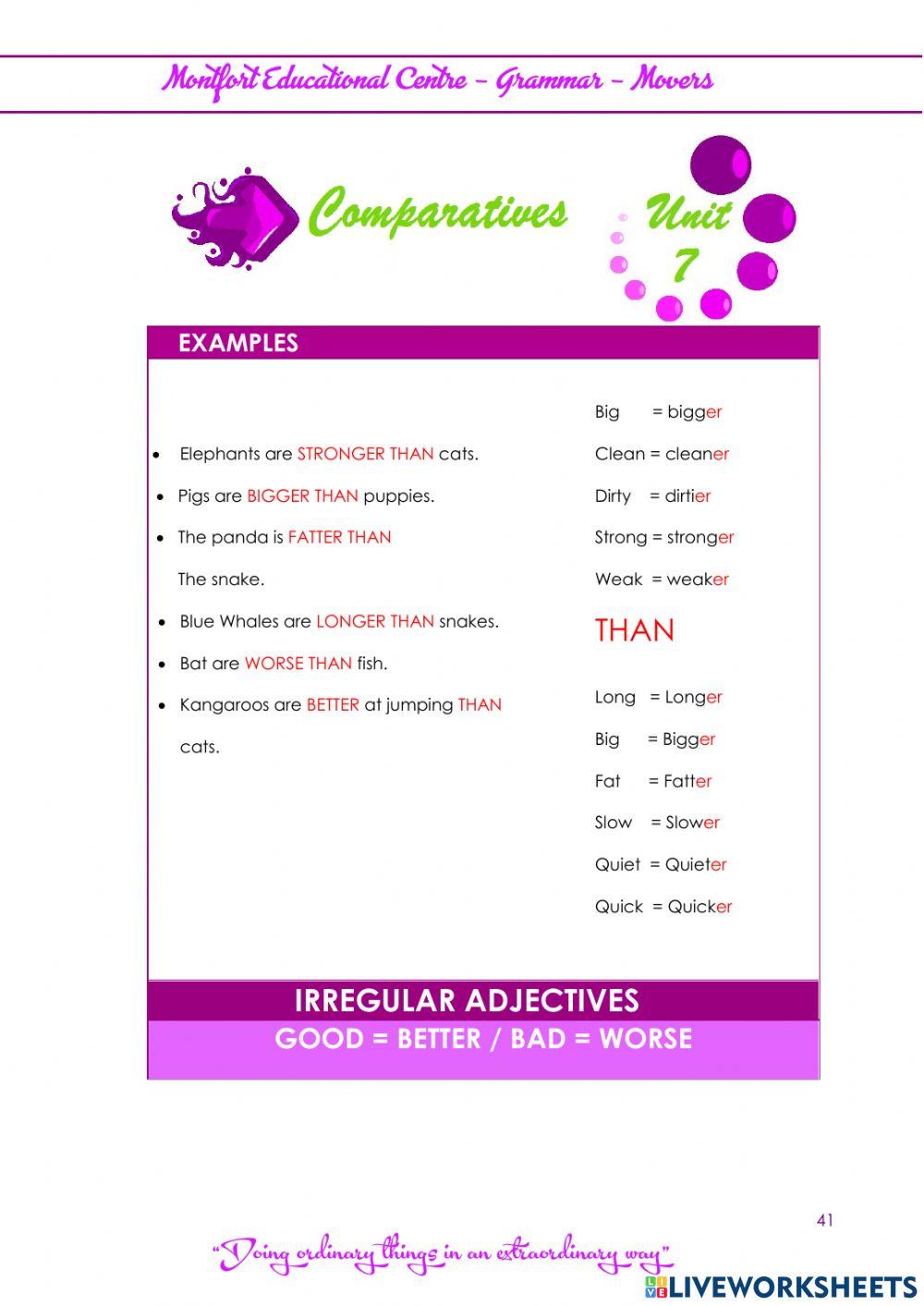 MOVERS GRAMMAR … | Free Interactive Worksheets | 5211027