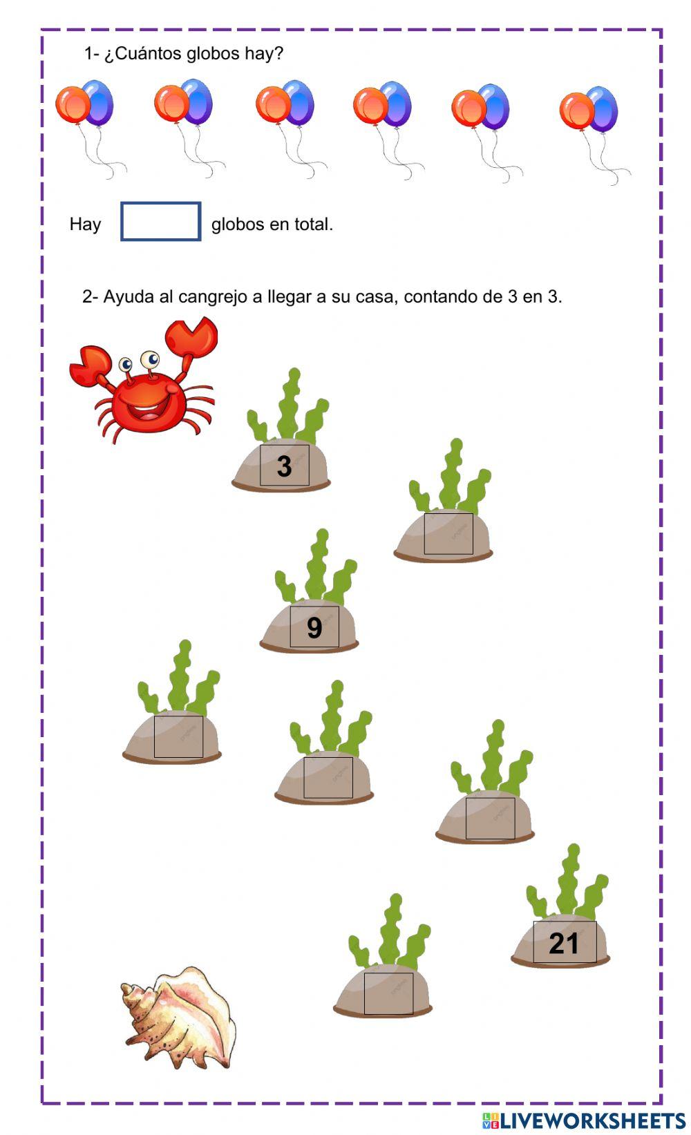 1540691 | Conteo 2 en 2 y 3 en 3 | ERIKADIF