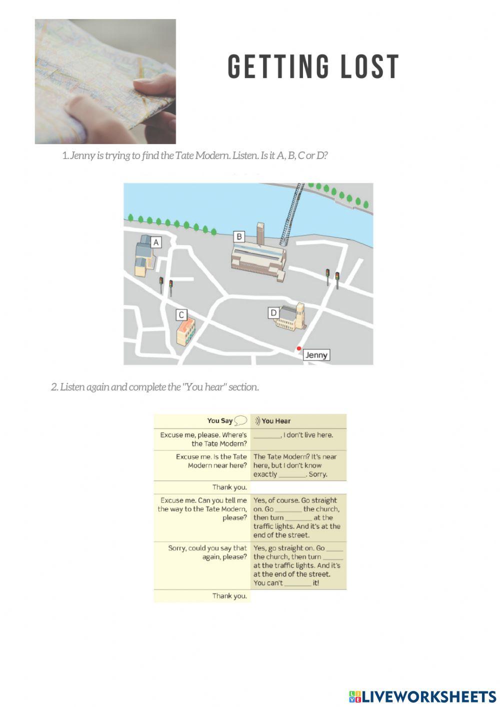 Getting Lost | Free Interactive Worksheets | 1541464