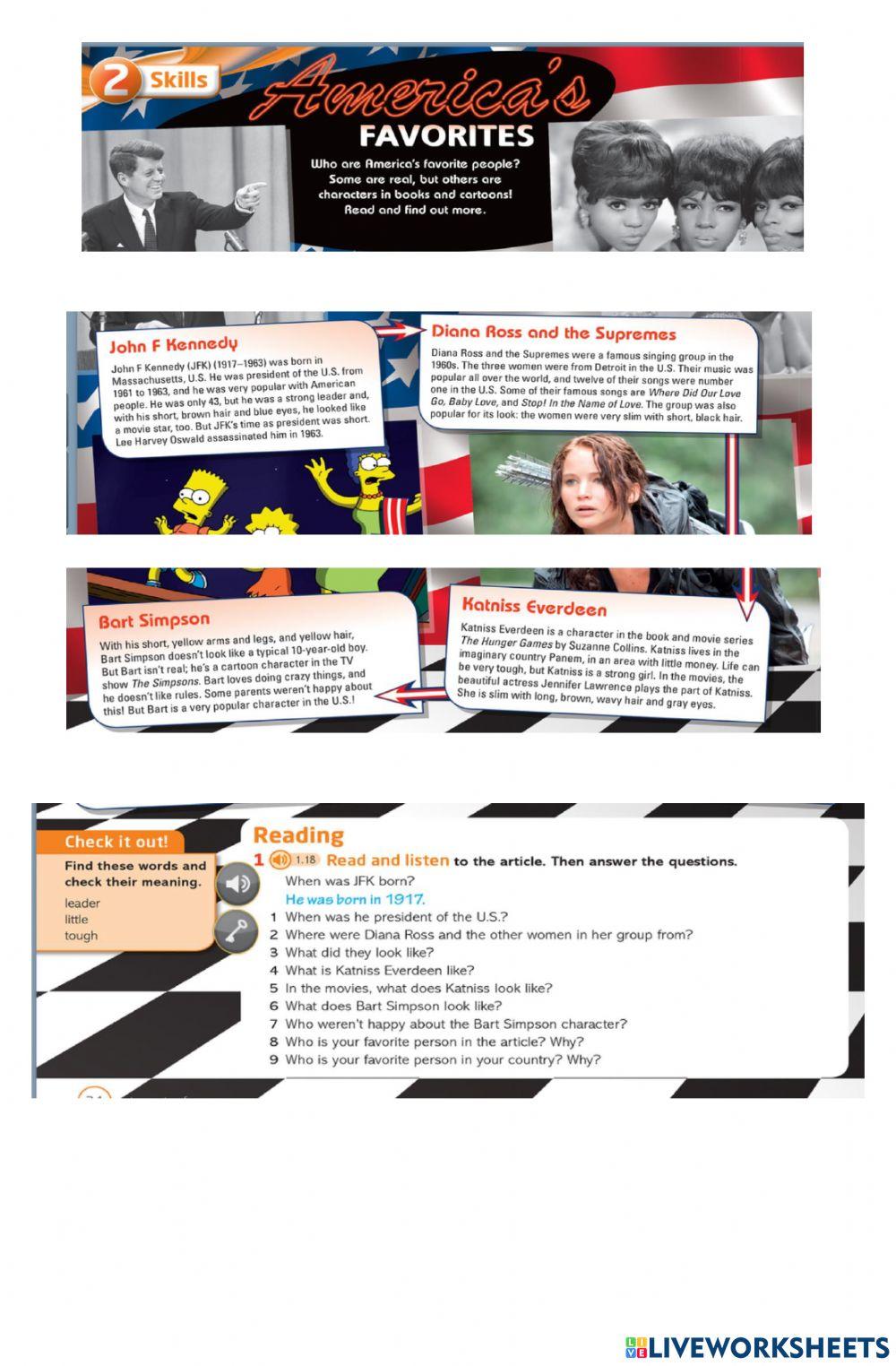 Reading comprehension online exercise for 7 básico | Live Worksheets