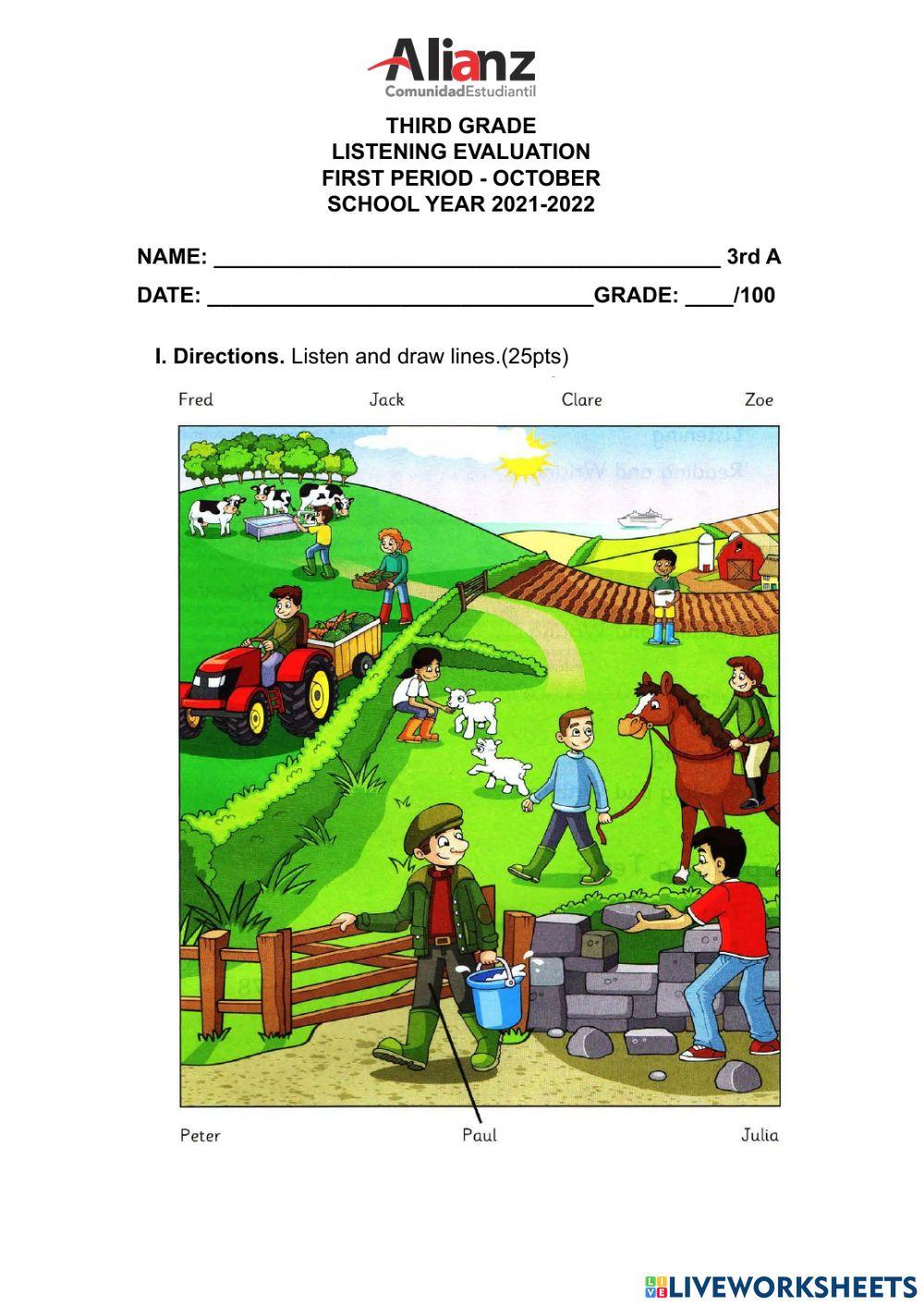 October Exam worksheet | Live Worksheets