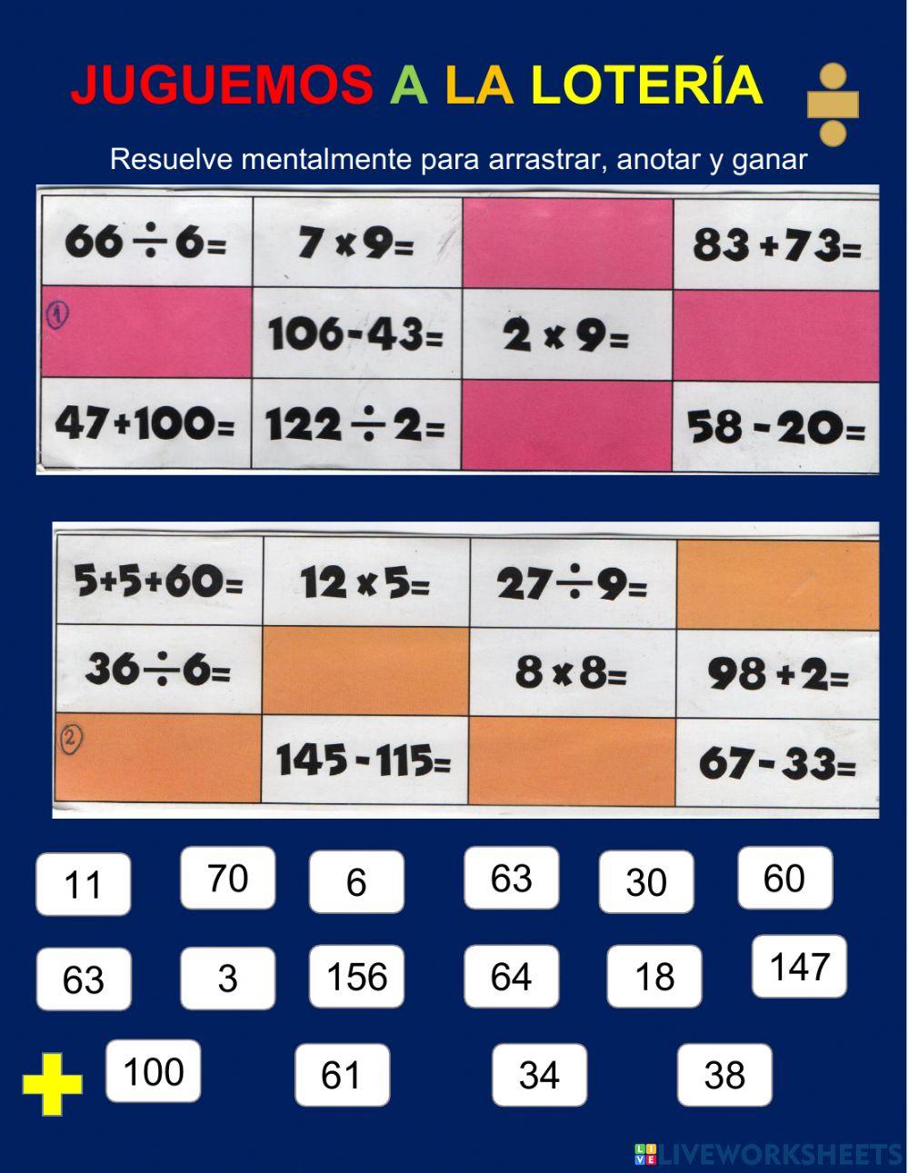 Cálculo mental online exercise for Cuarto primaria | Live Worksheets