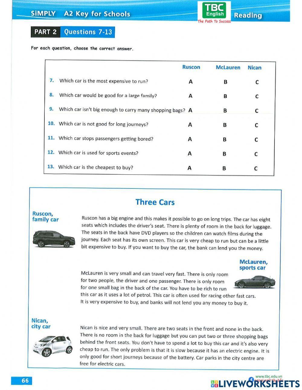Simply KET Test… | Free Interactive Worksheets | 1542266
