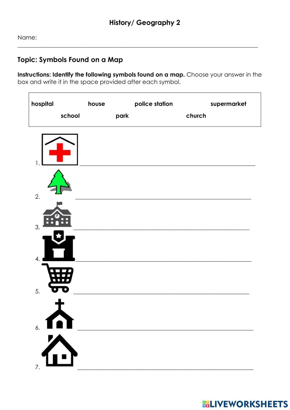 Map Symbols | TeacherArjie | Live Worksheets