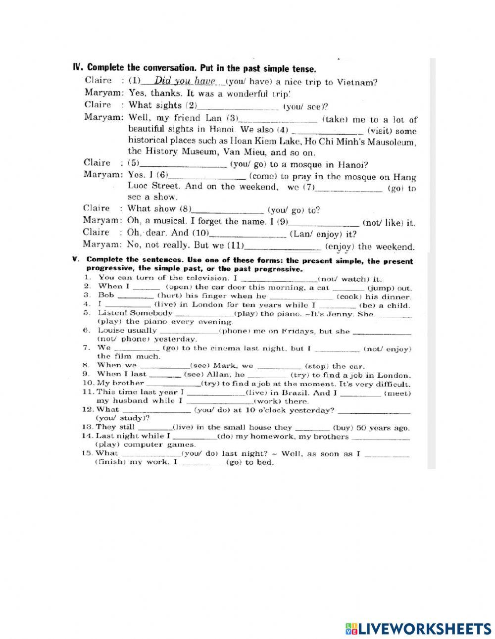 Week1 -E9 worksheet | Live Worksheets