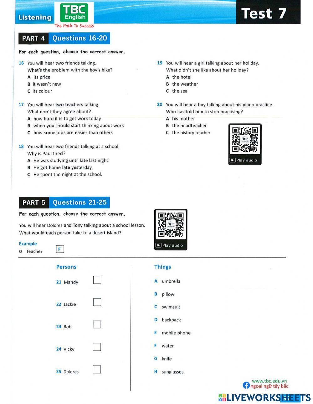 Simply KET Test… | Free Interactive Worksheets | 1543084