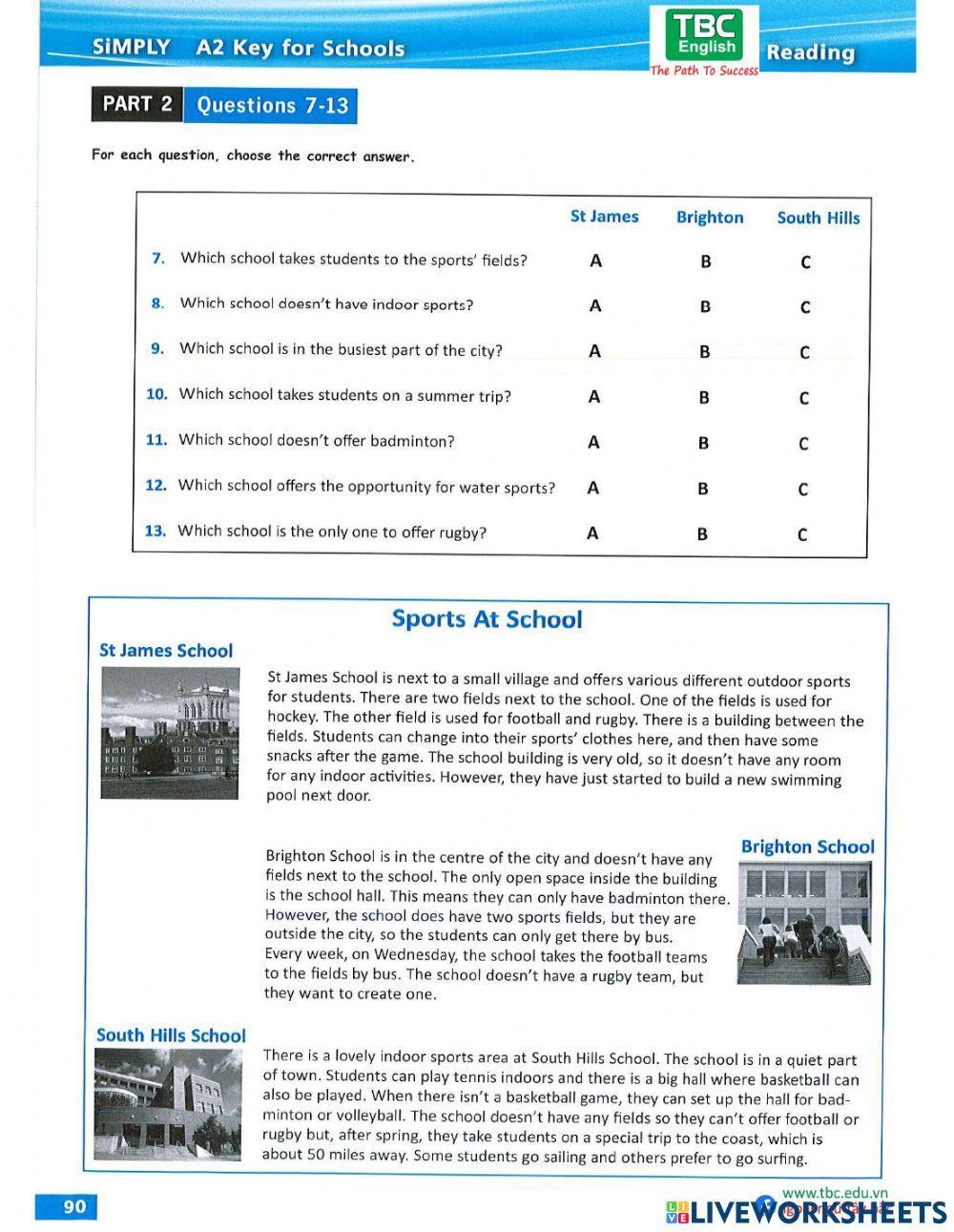 Simply KET Test… | Free Interactive Worksheets | 1543133
