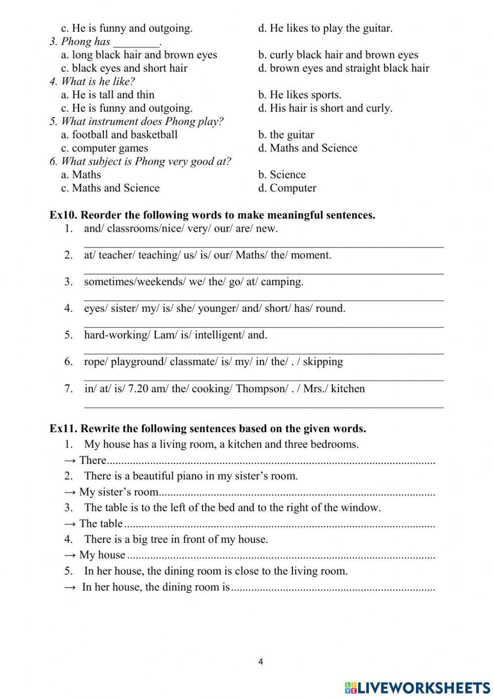 E6 - revision for id term test worksheet | Live Worksheets