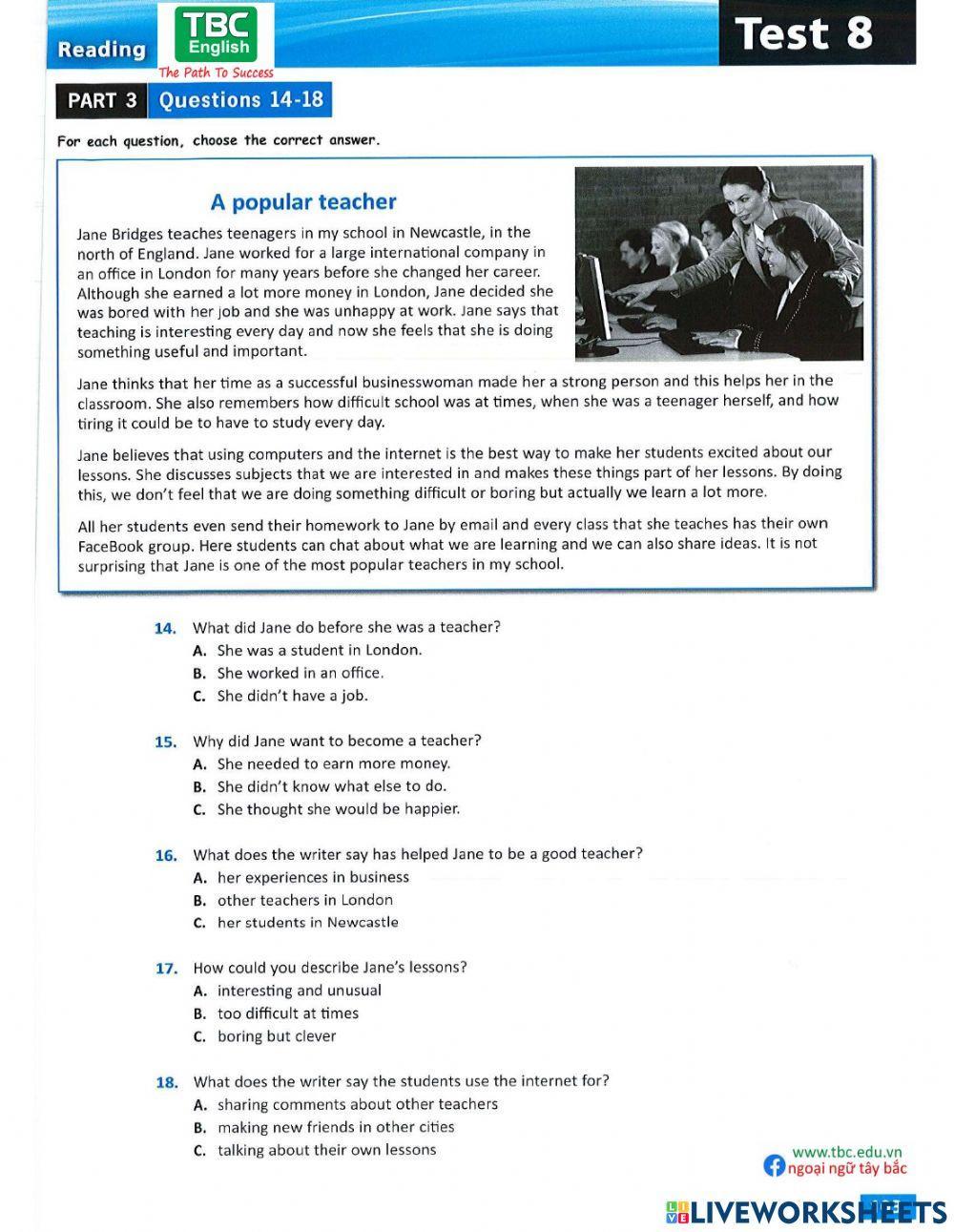 Simply KET Test… | Free Interactive Worksheets | 1543638