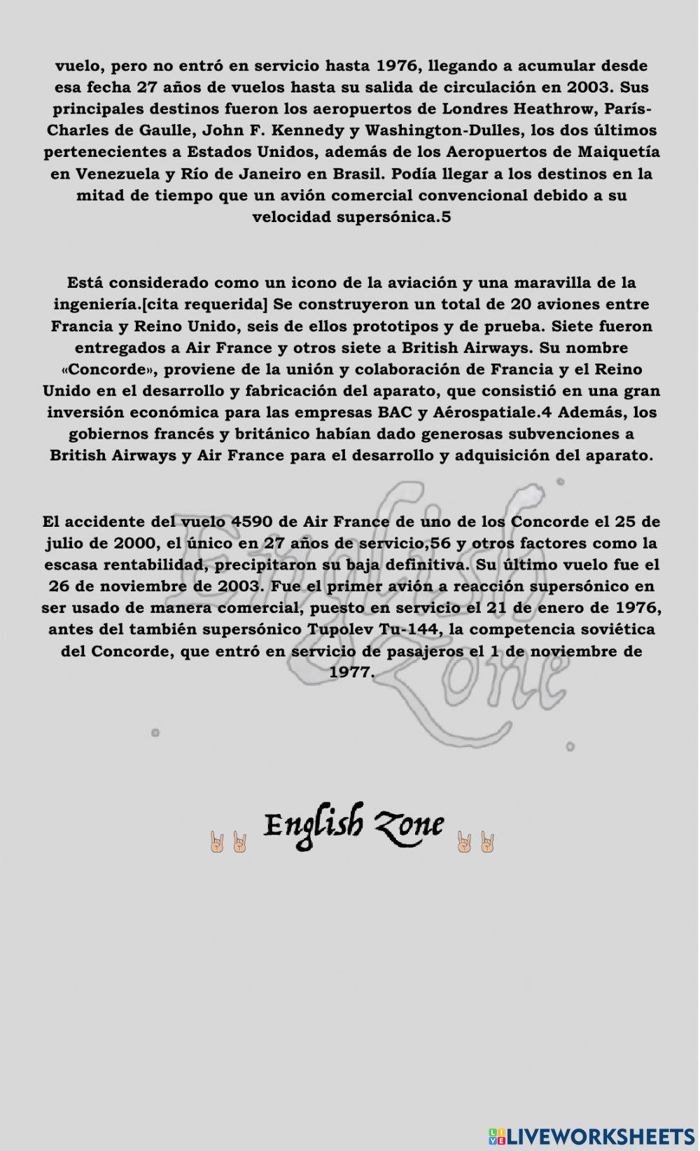 CONCORDE - Grammar Rocks PASSIVE VOICE worksheet | Live Worksheets