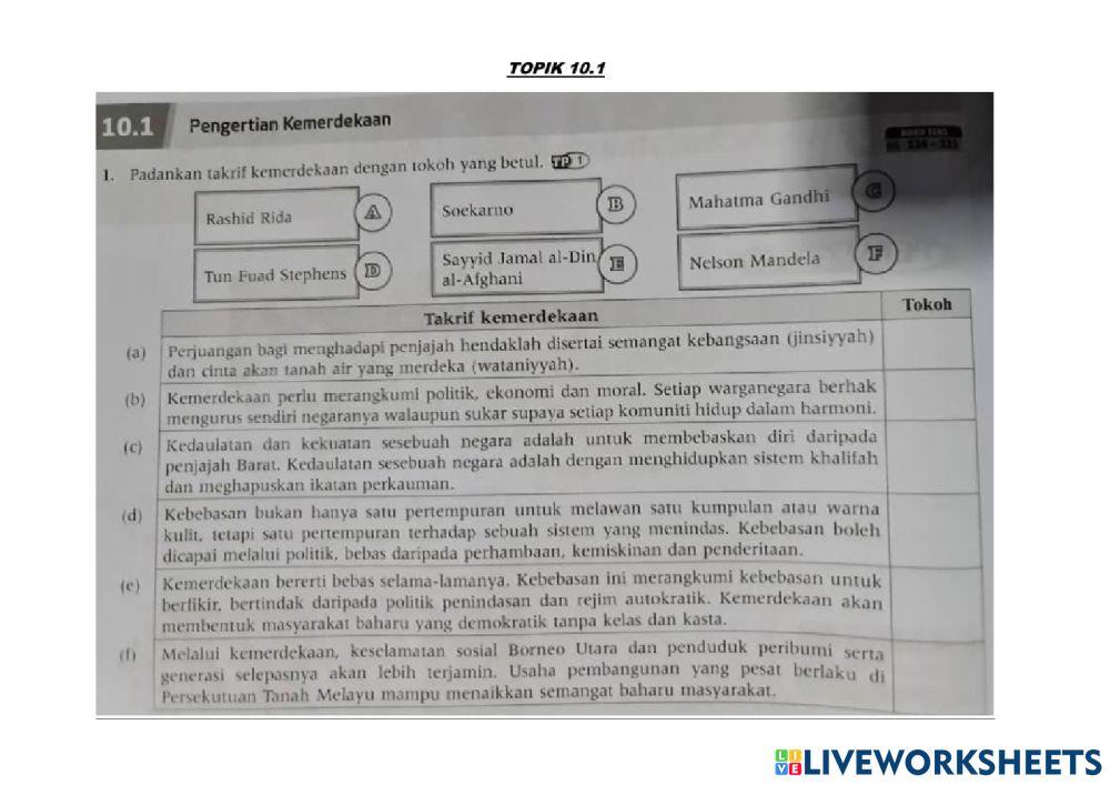 Sej ting 4 worksheet | Live Worksheets