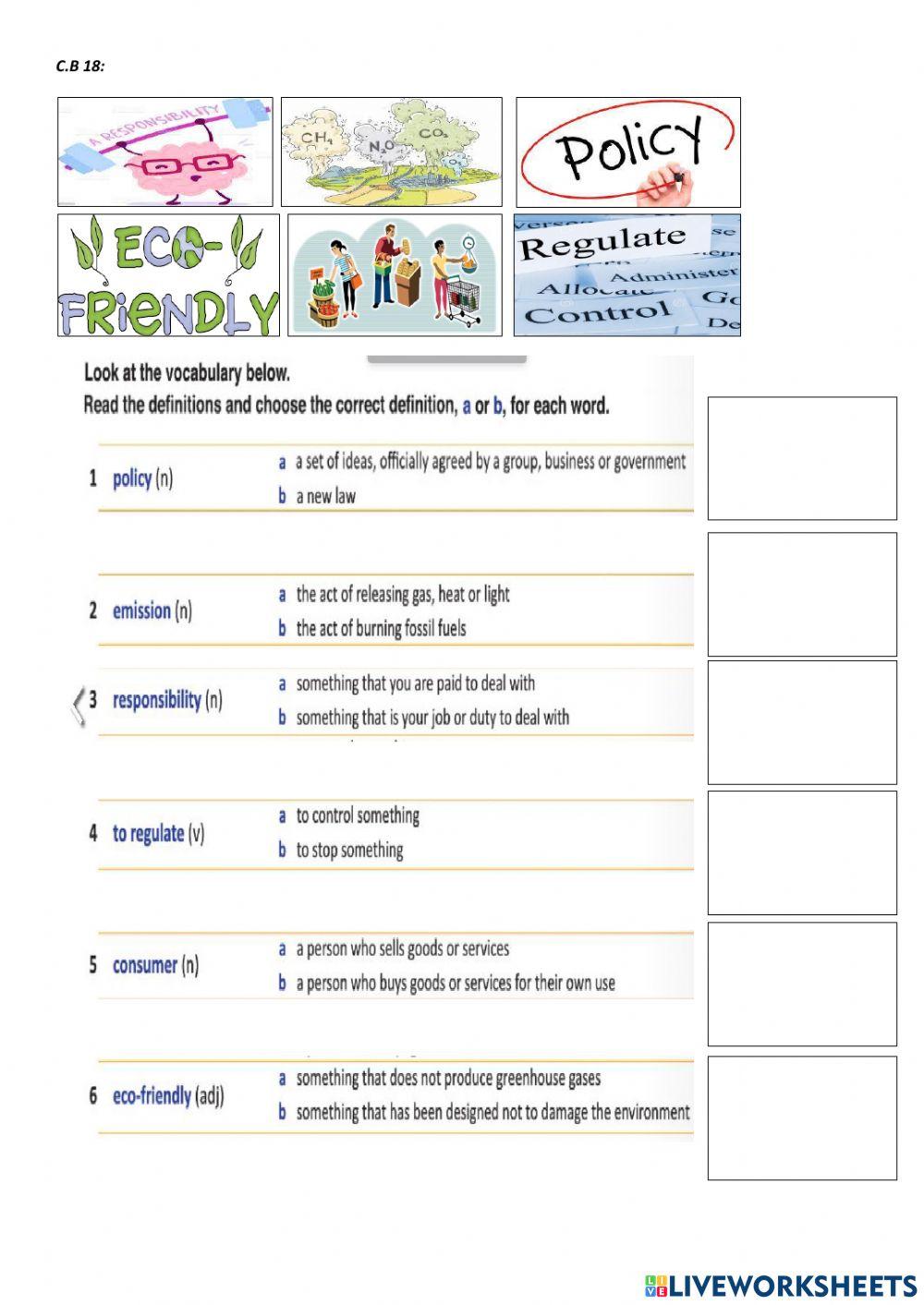 Climate Change 4 worksheet | Live Worksheets