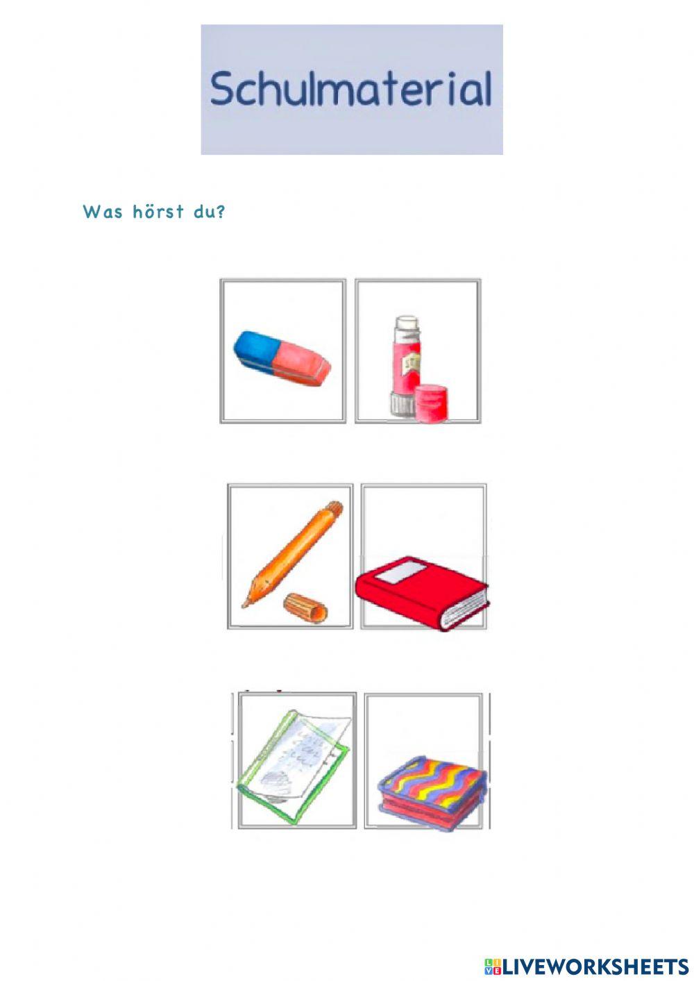 Das Schulmaterial online exercise for | Live Worksheets