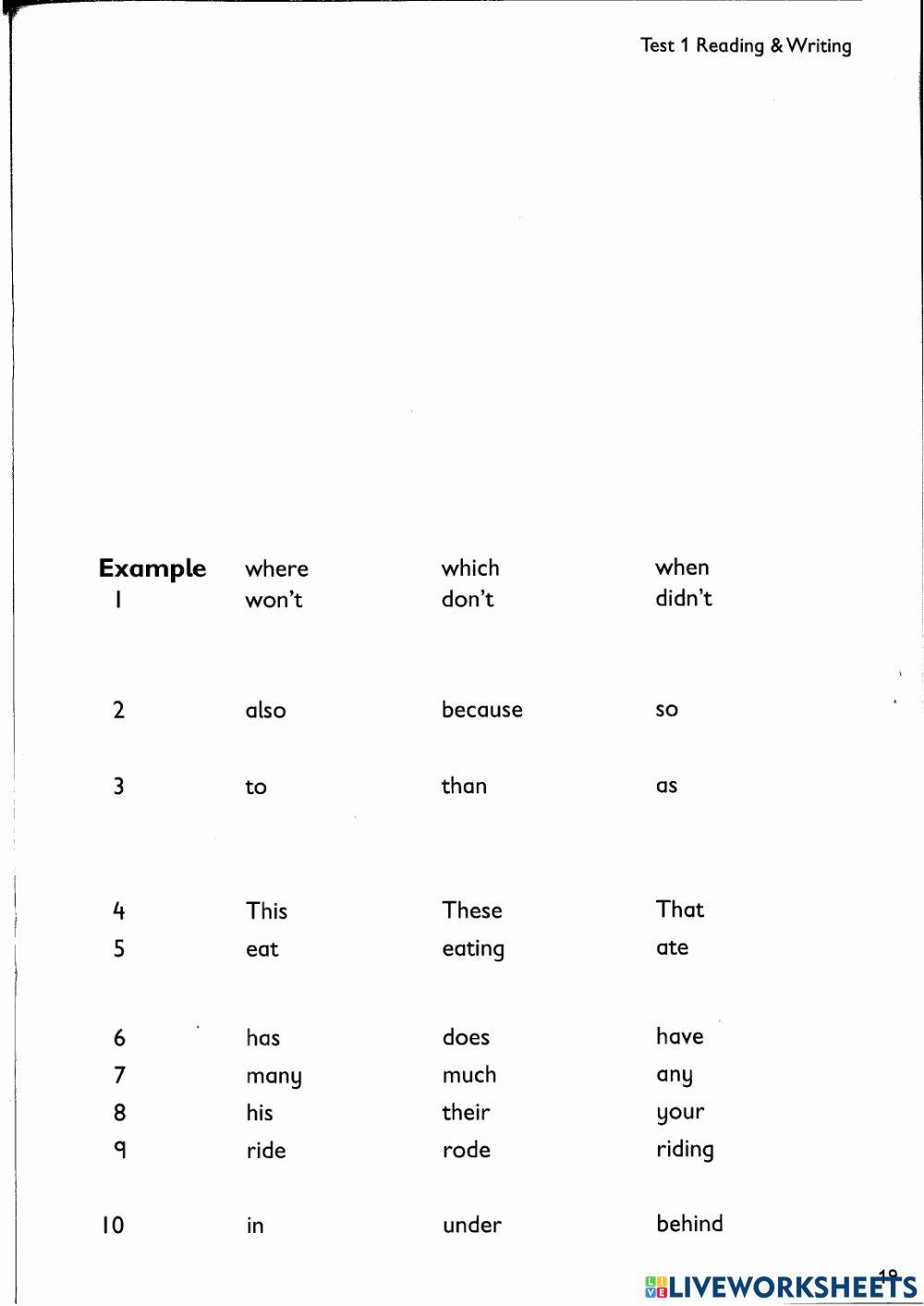 Flyers - Three practice Test 1 - reading 1 6749818