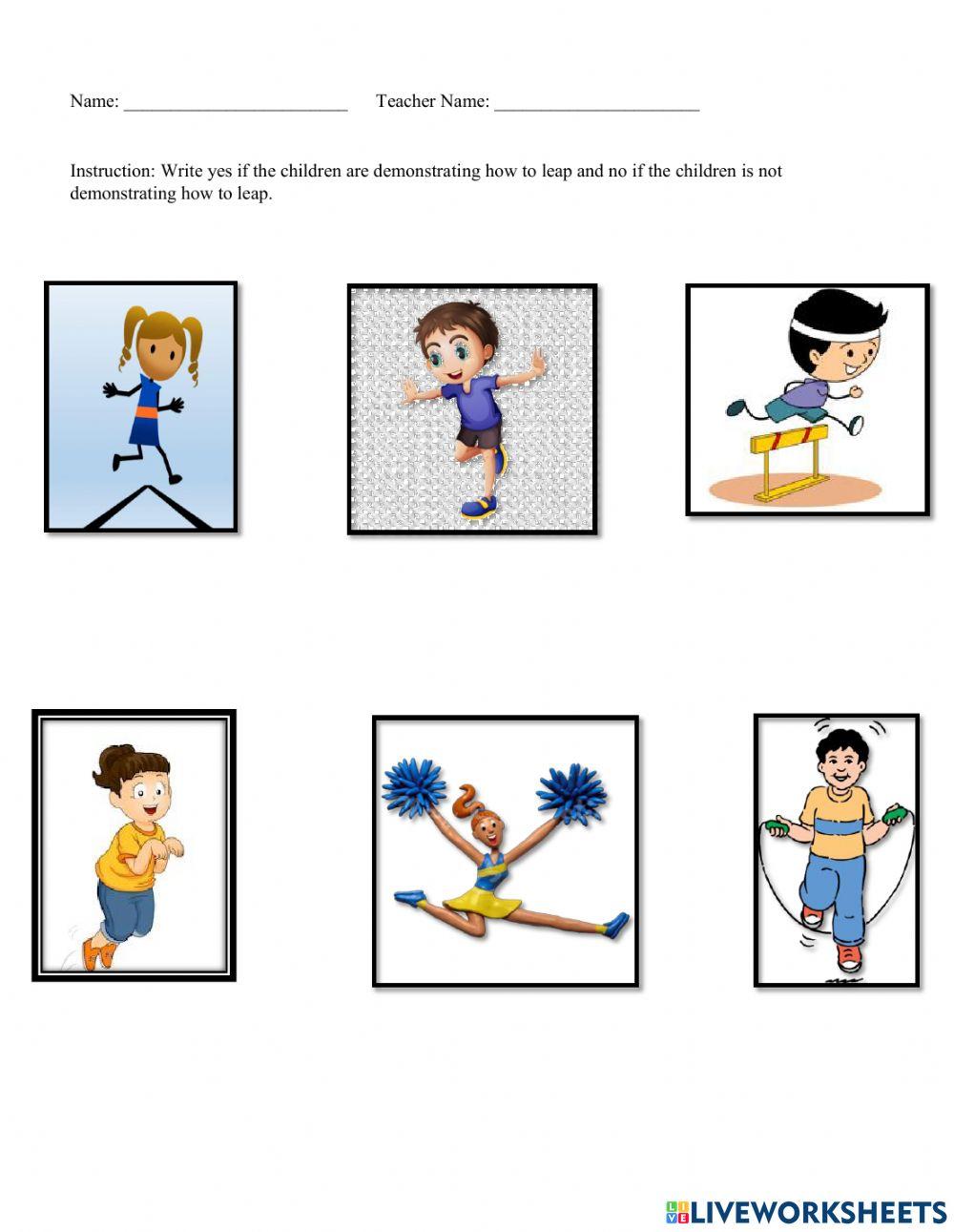 Leaping interactive worksheet | Live Worksheets