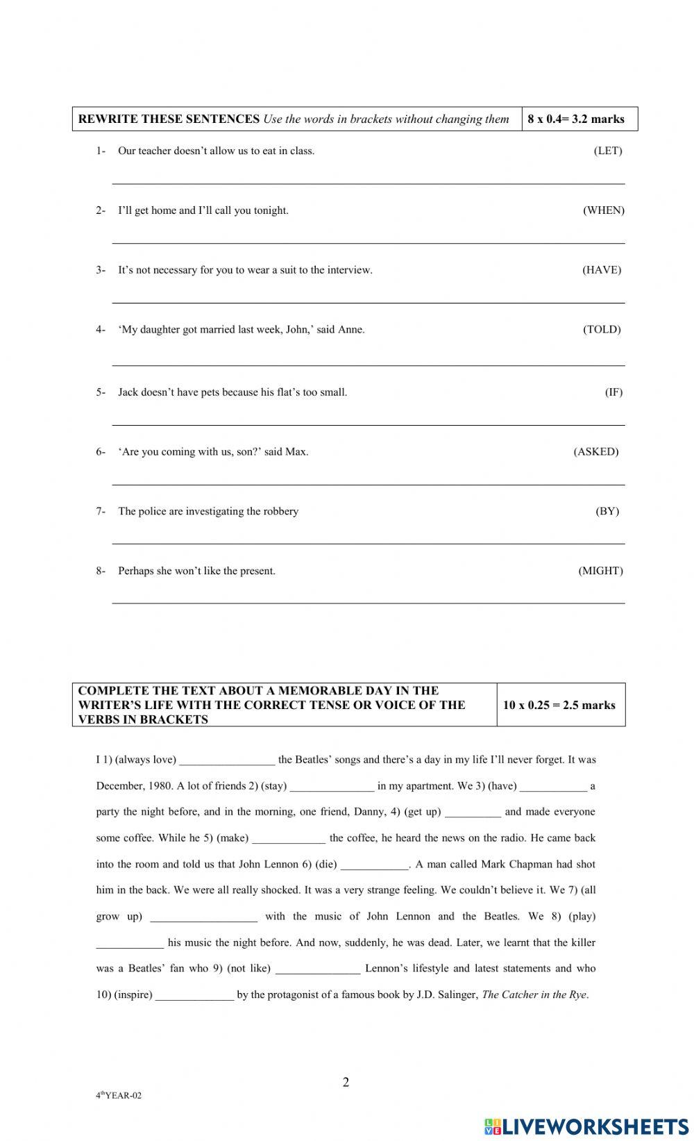 Cua 06 worksheet | Live Worksheets