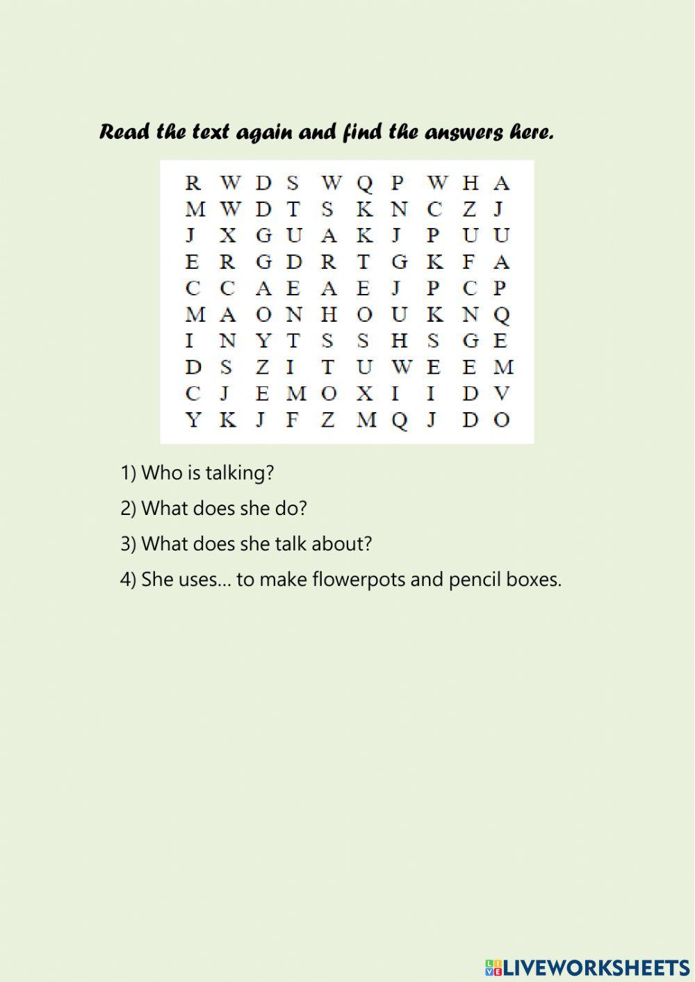 General activity worksheet | Live Worksheets