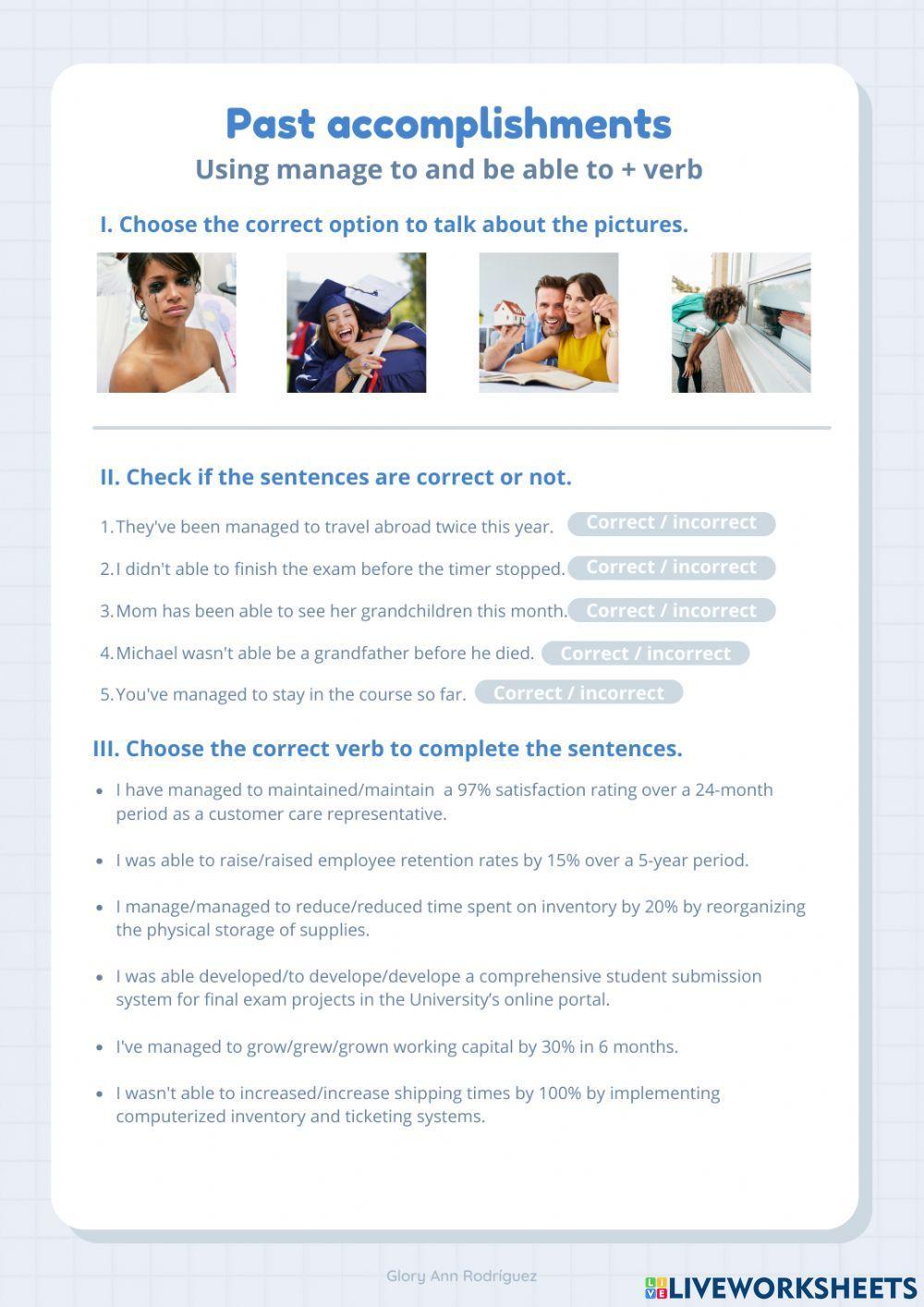 Past accomplish… | Free Interactive Worksheets | 1545229