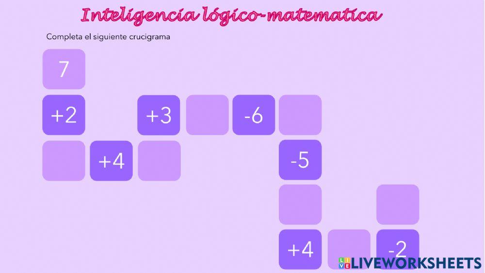 Inteligencia logico - matematica 1545447 | paumta | Live