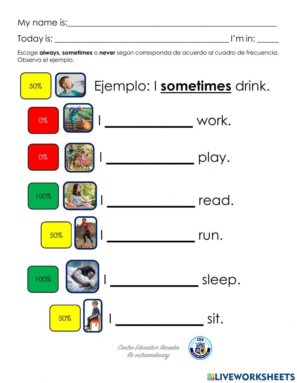 Freequency adve… | Free Interactive Worksheets | 1545463