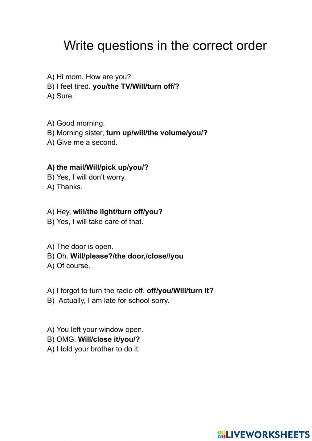 Future will (Request) 1545819 | Sahian | Live Worksheets