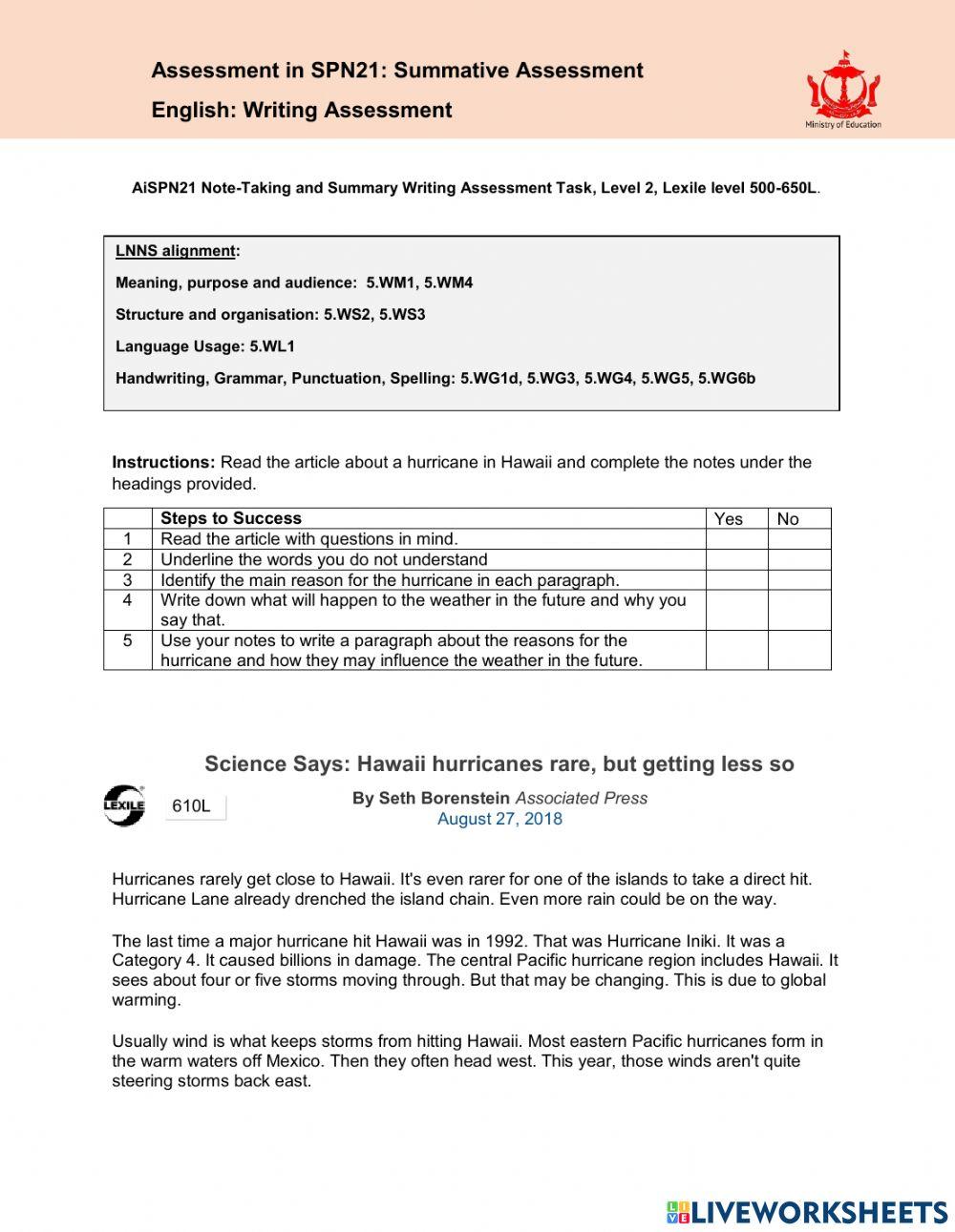 4235127 | Note taking | Dhee | LiveWorksheets