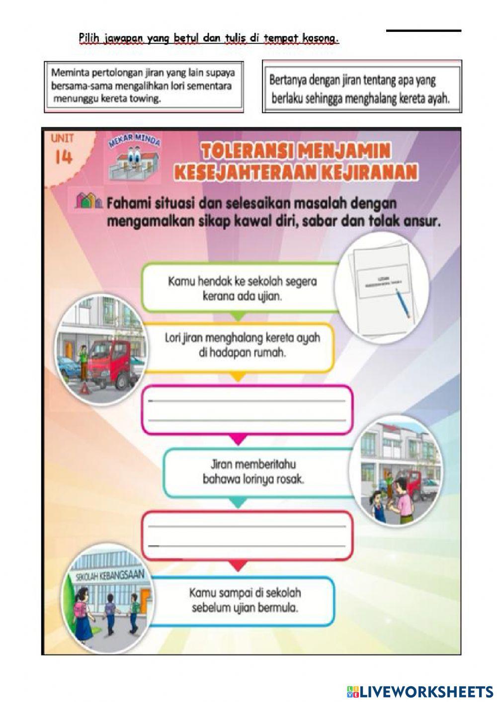 Toleransi interactive activity for Tahun 4 | Live Worksheets