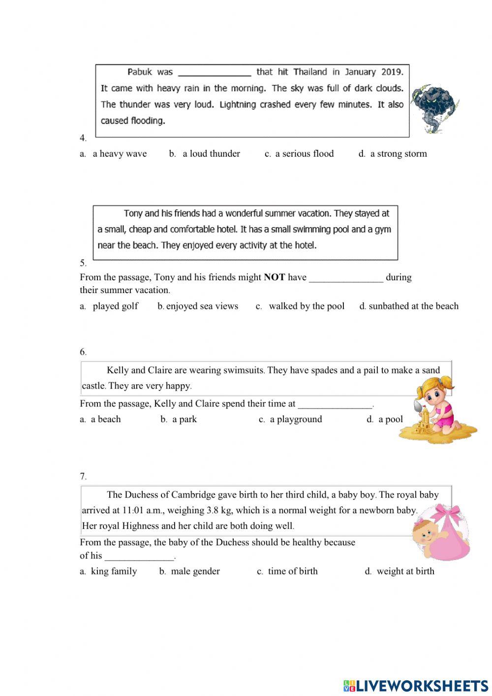 Final exam online exercise for Grade7 | Live Worksheets