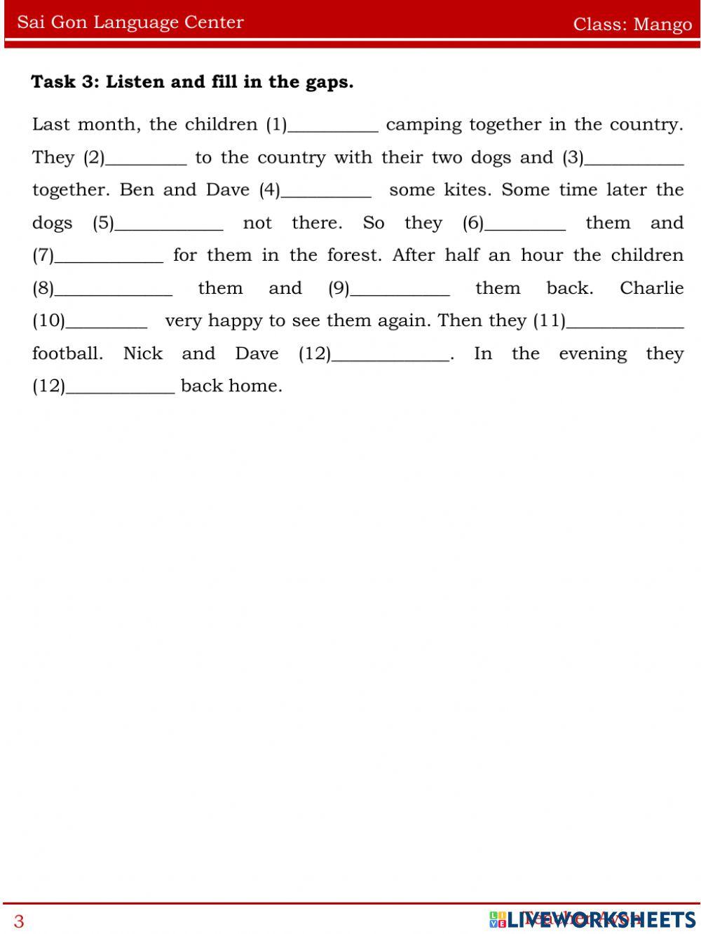 Worksheet Mango online activity for 3 | Live Worksheets