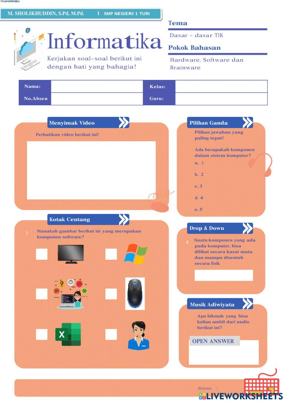 Tik free online activity | Live Worksheets