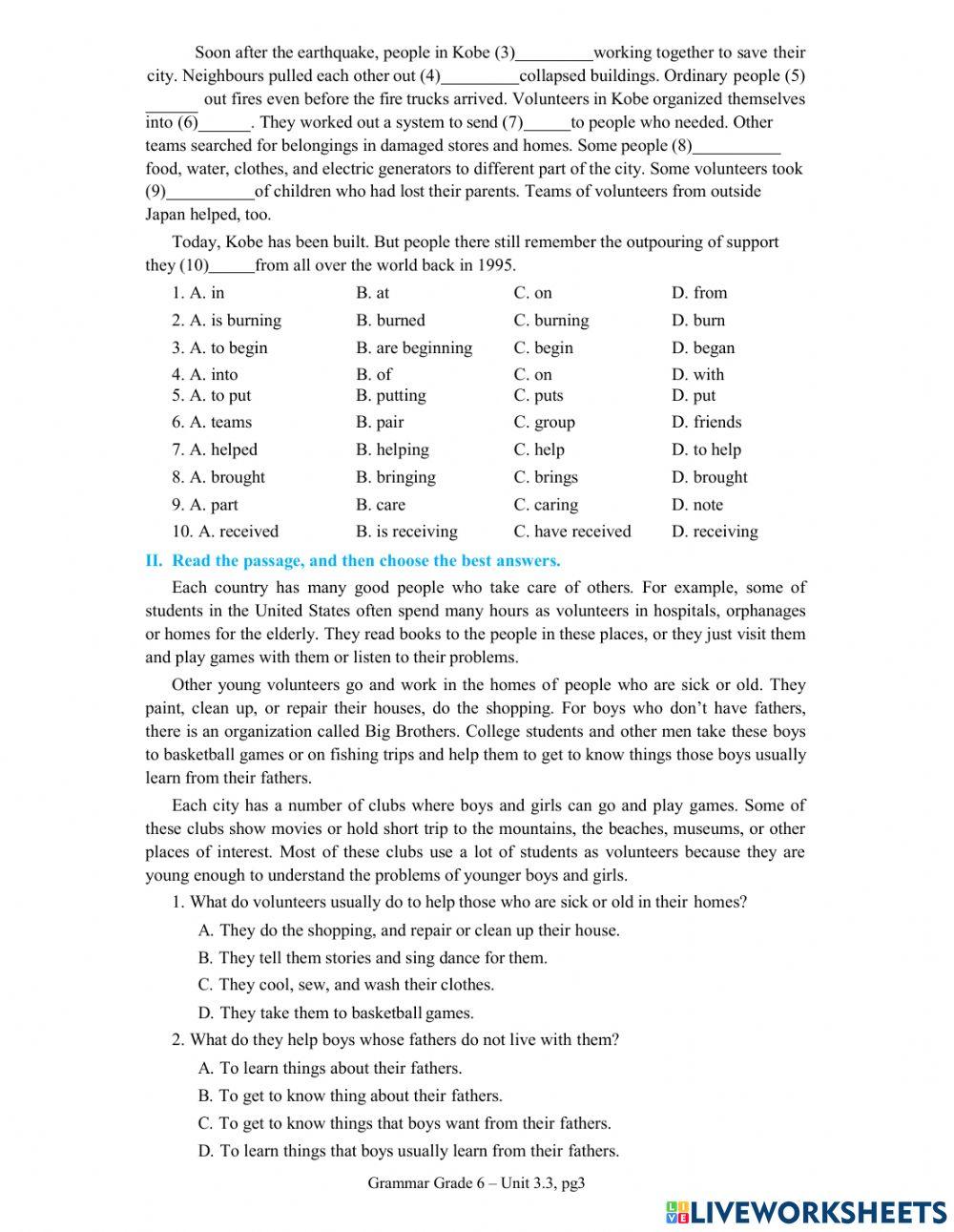 Unit3.3 worksheet | Live Worksheets