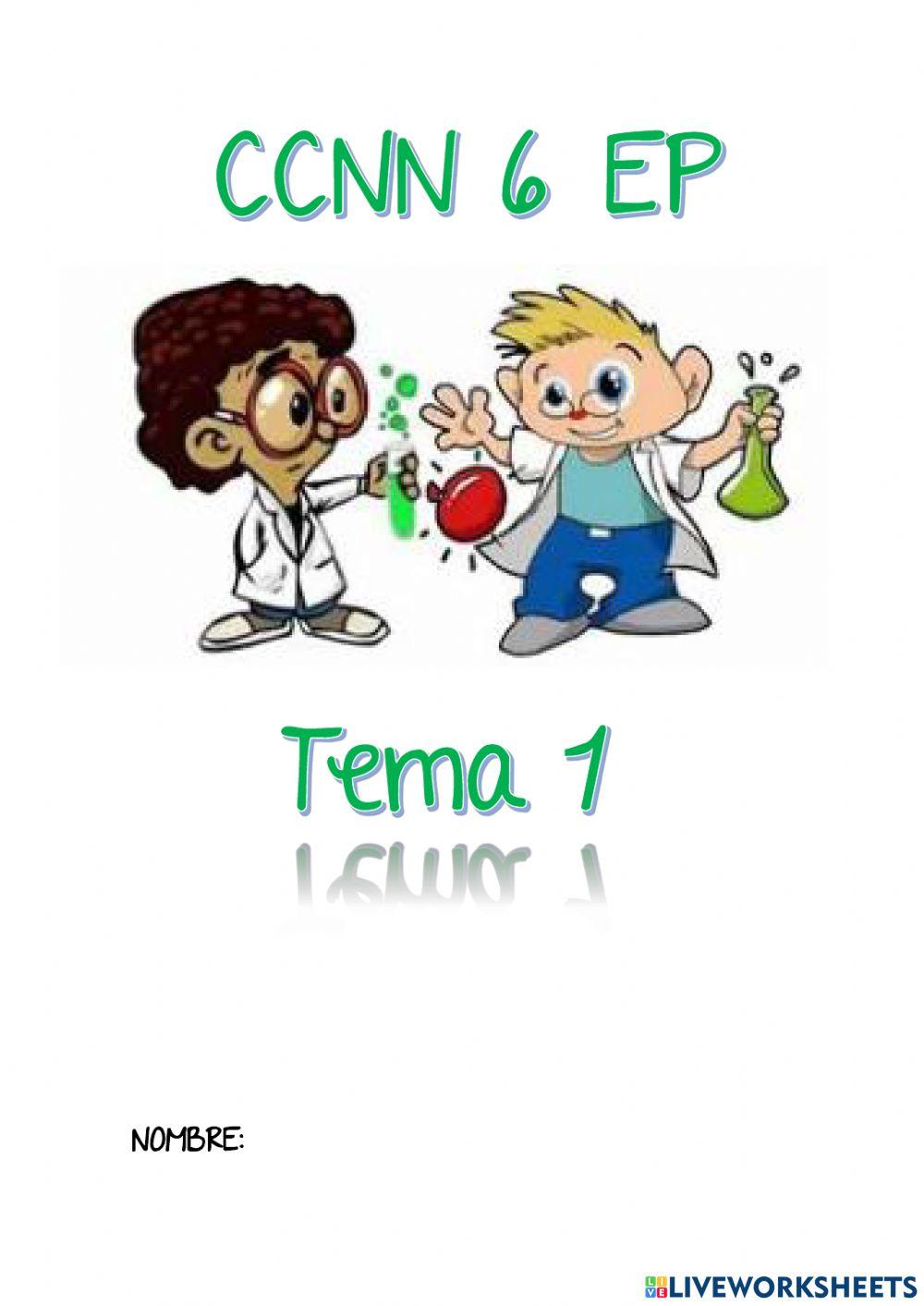 Portada CCNN tema 1 worksheet | Live Worksheets