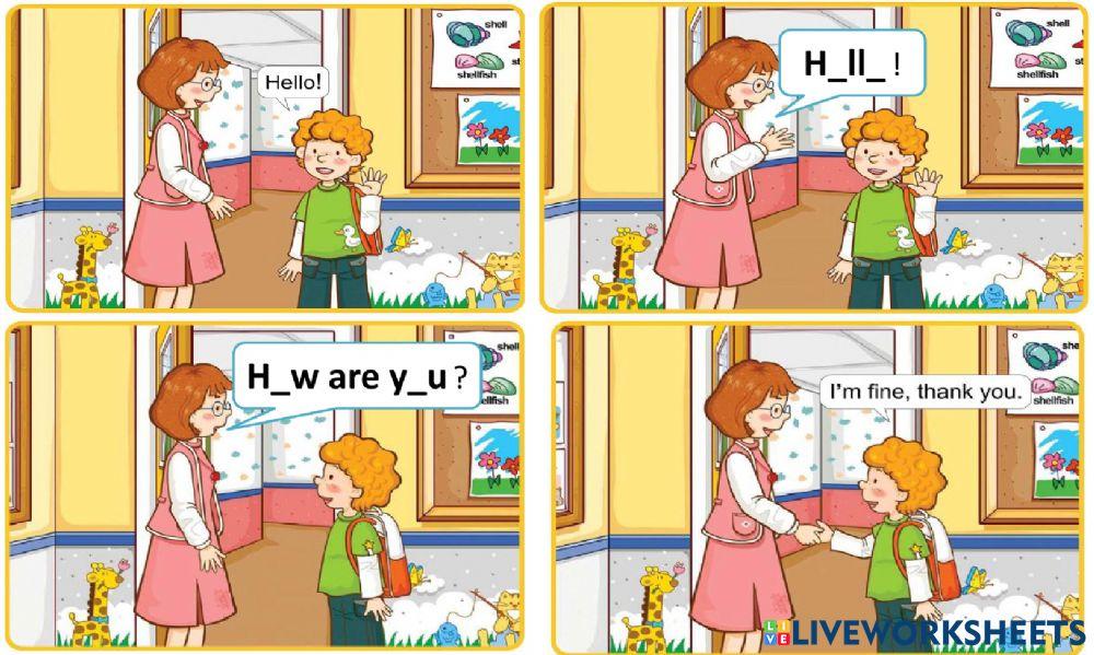 Mrs Kelly's class u1 Hello online exercise for | Live Worksheets