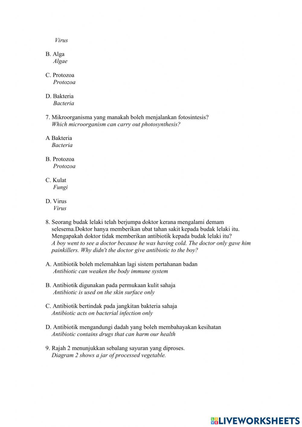 Kertas 1 interactive activity | Live Worksheets