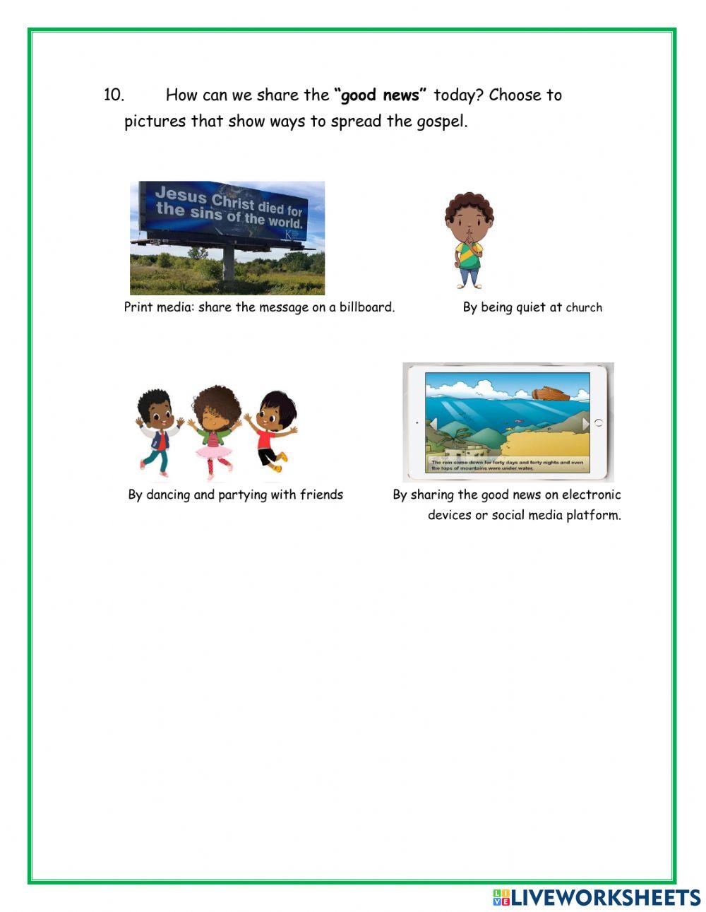 1546221 | The Gospels | BurrowsT | LiveWorksheets