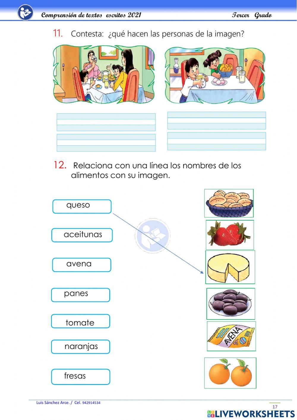 desayuno worksheet