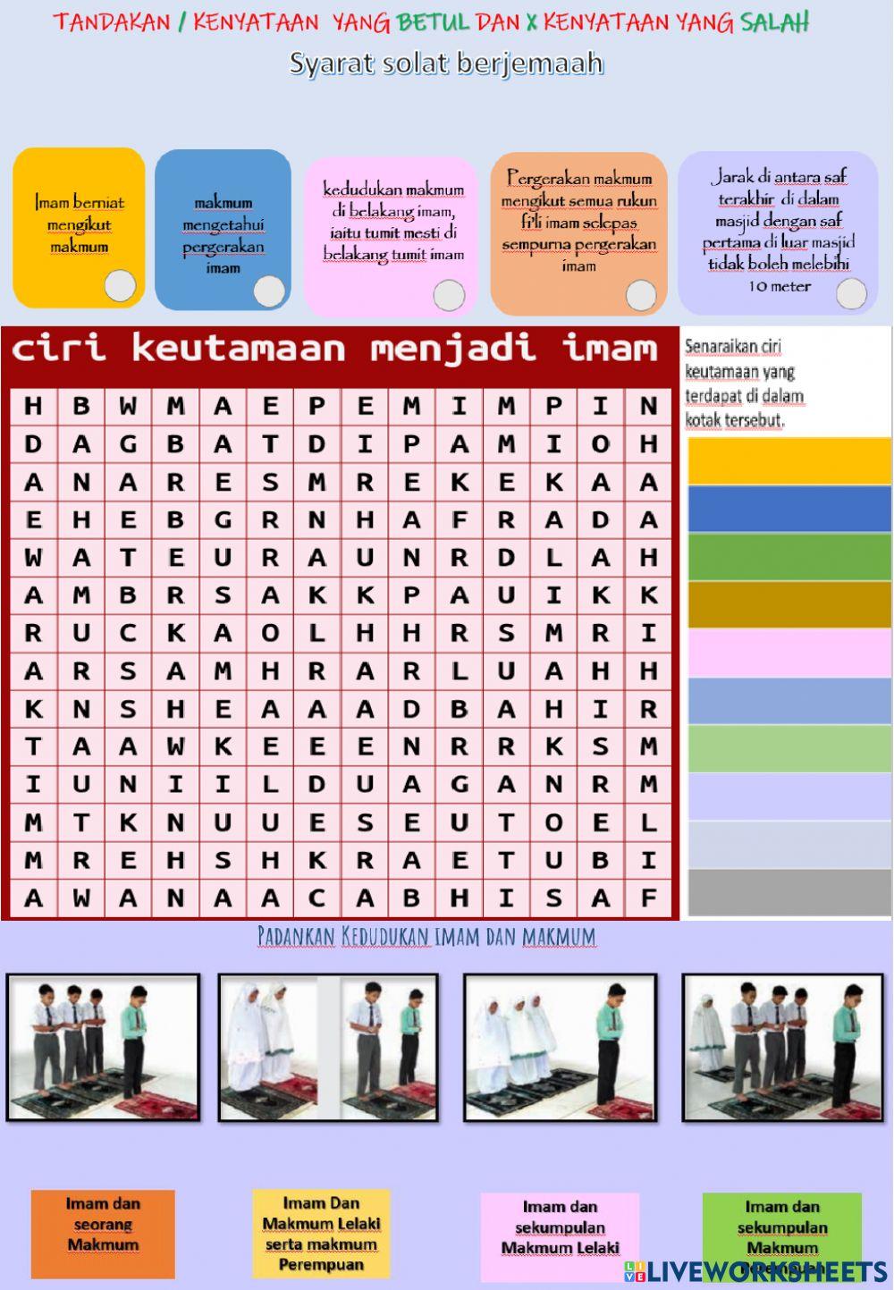 Ulangkaji fekah siri 1 f2 worksheet | Live Worksheets