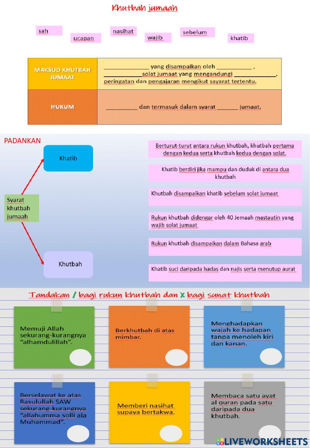 Ulangkaji fekah siri 1 f2 worksheet | Live Worksheets