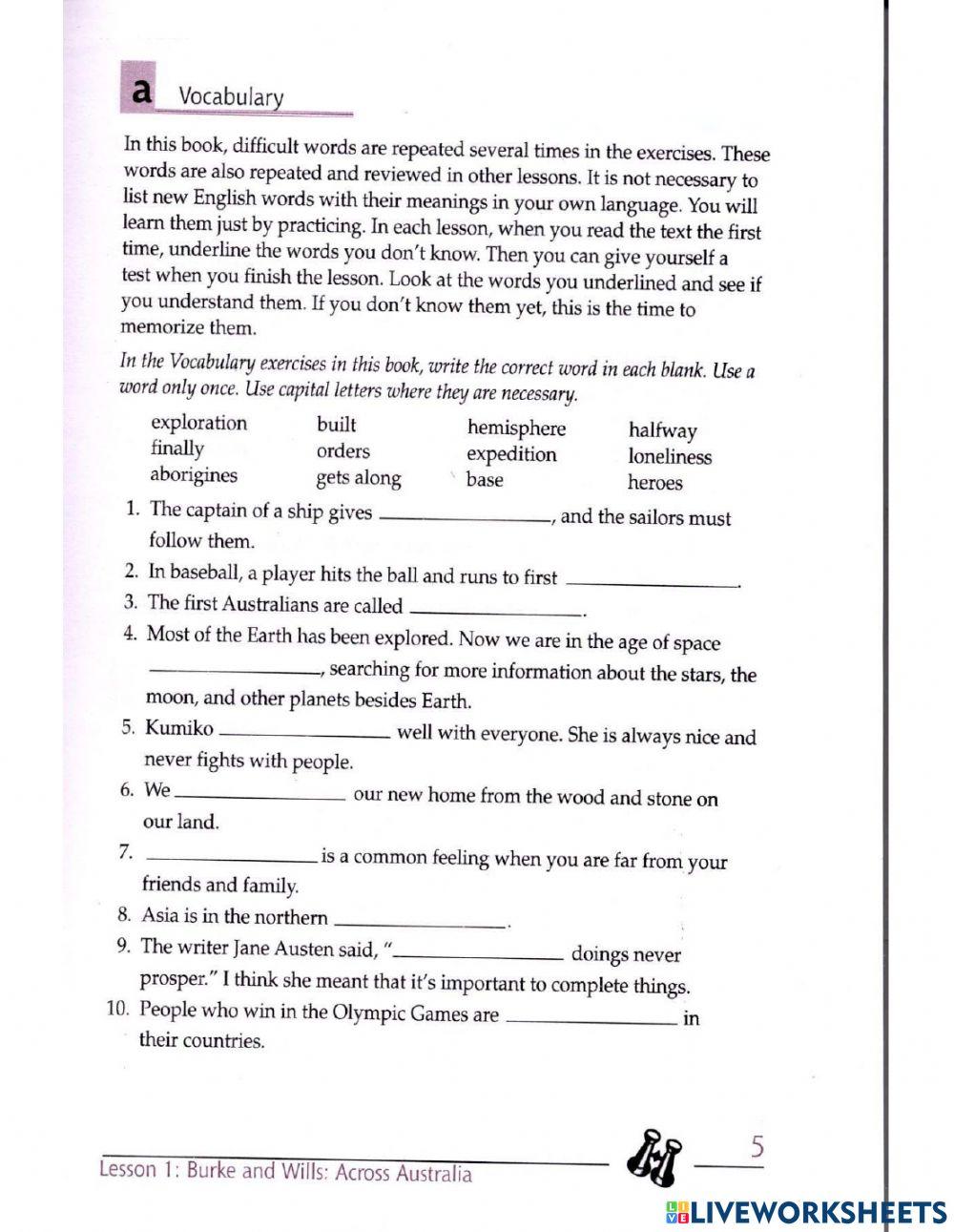 explorers online exercise for | Live Worksheets